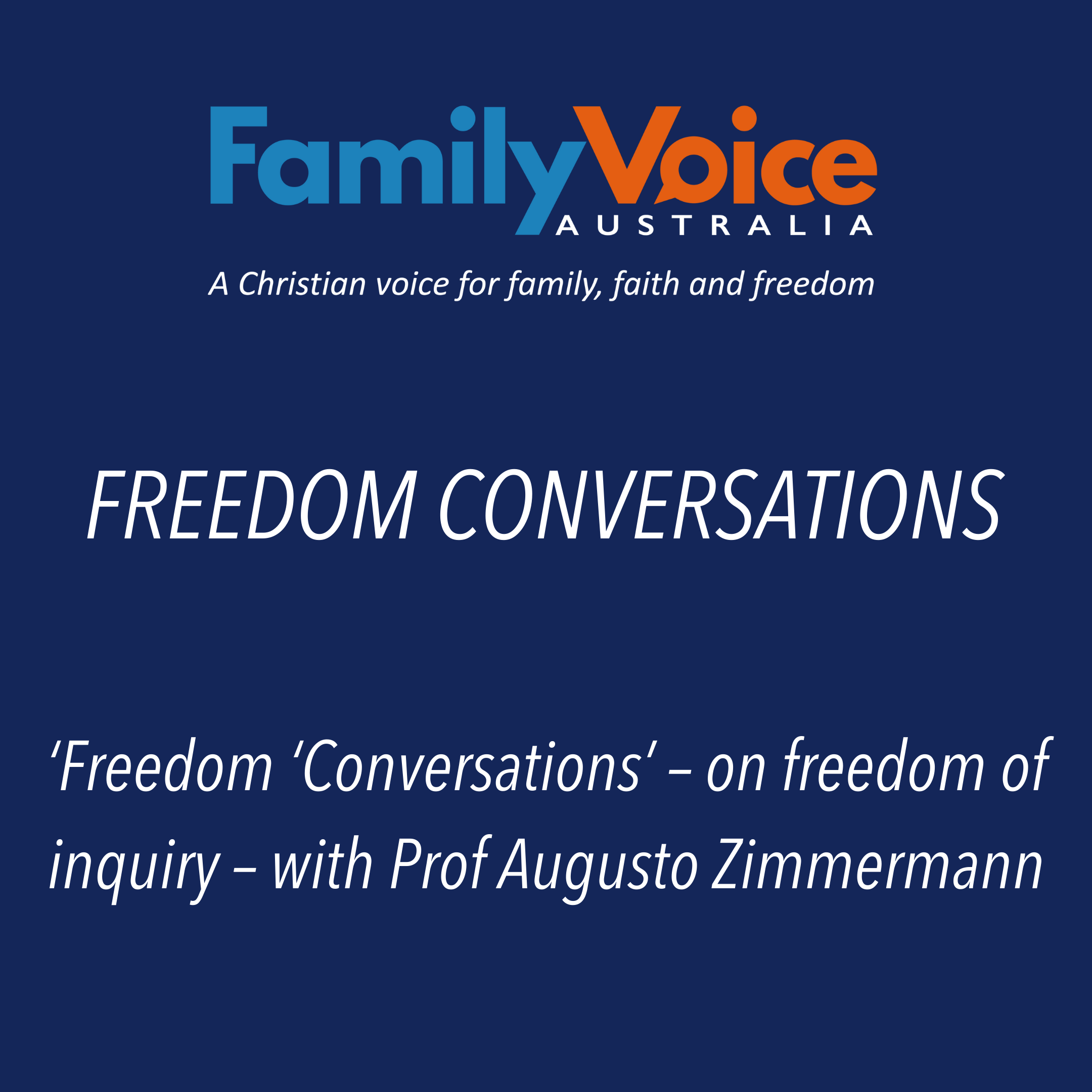 ‘Freedom ‘Conversations’ – on freedom of inquiry – with Prof Augusto ...