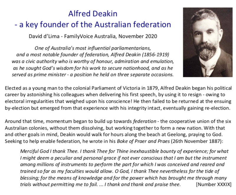 Alfred Deakin - a key founder of the Australian federation ...