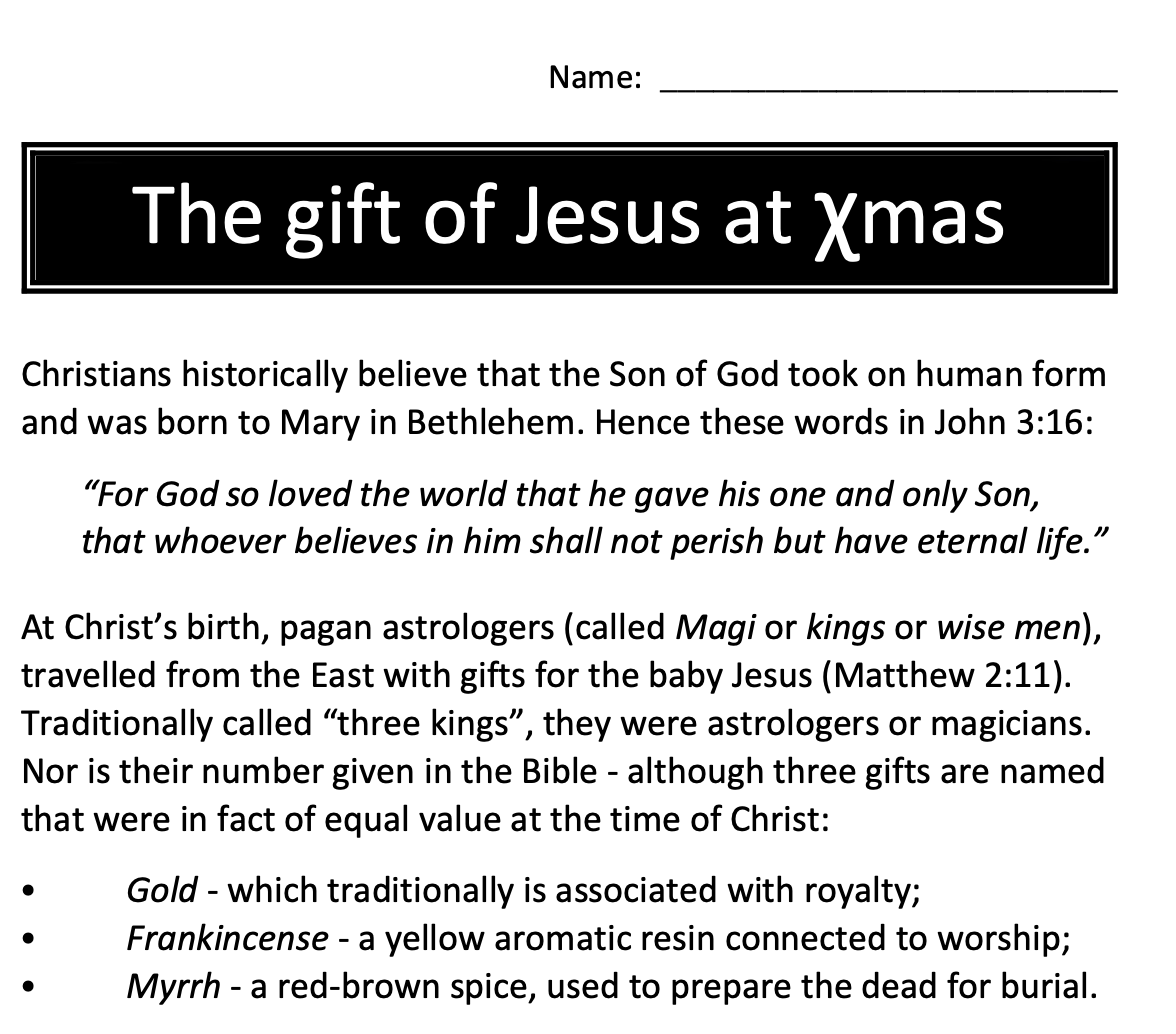 The Gift Of Jesus At Christmas - FamilyVoice Australia - Library ...